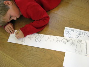 One Line Street Scene: A Visualisation Warm Up Drawing exercise