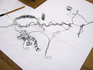Drawing with Wire like Calder, and Backwards Forwards Sketching
