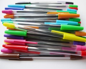 The Electric Shades of Coloured Biros