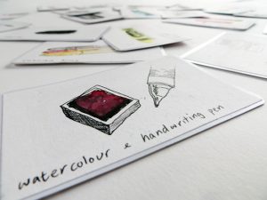 Drawing Materials Sample Cards