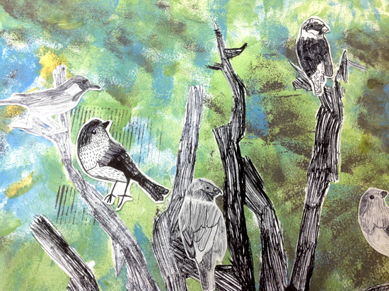 biro birds- details battyeford primary