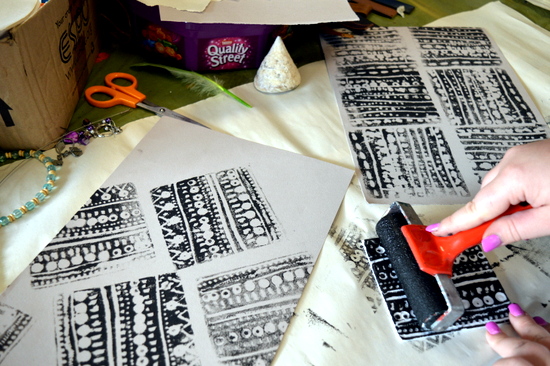 Red to Green: Block Printing