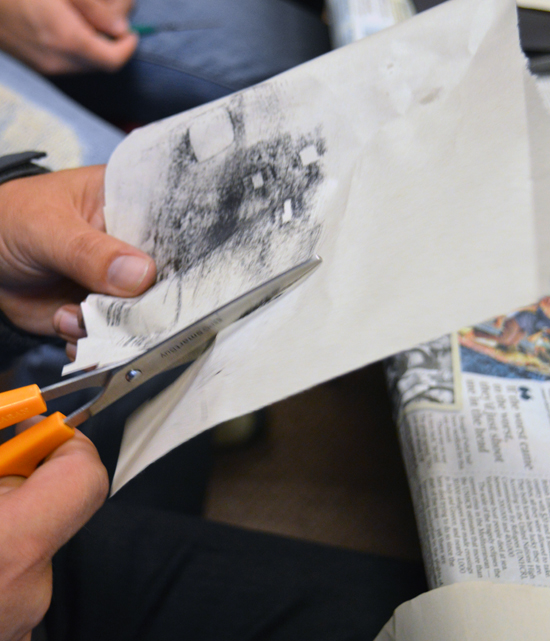 Red to Green: Taking Rubbings and Making Compositions