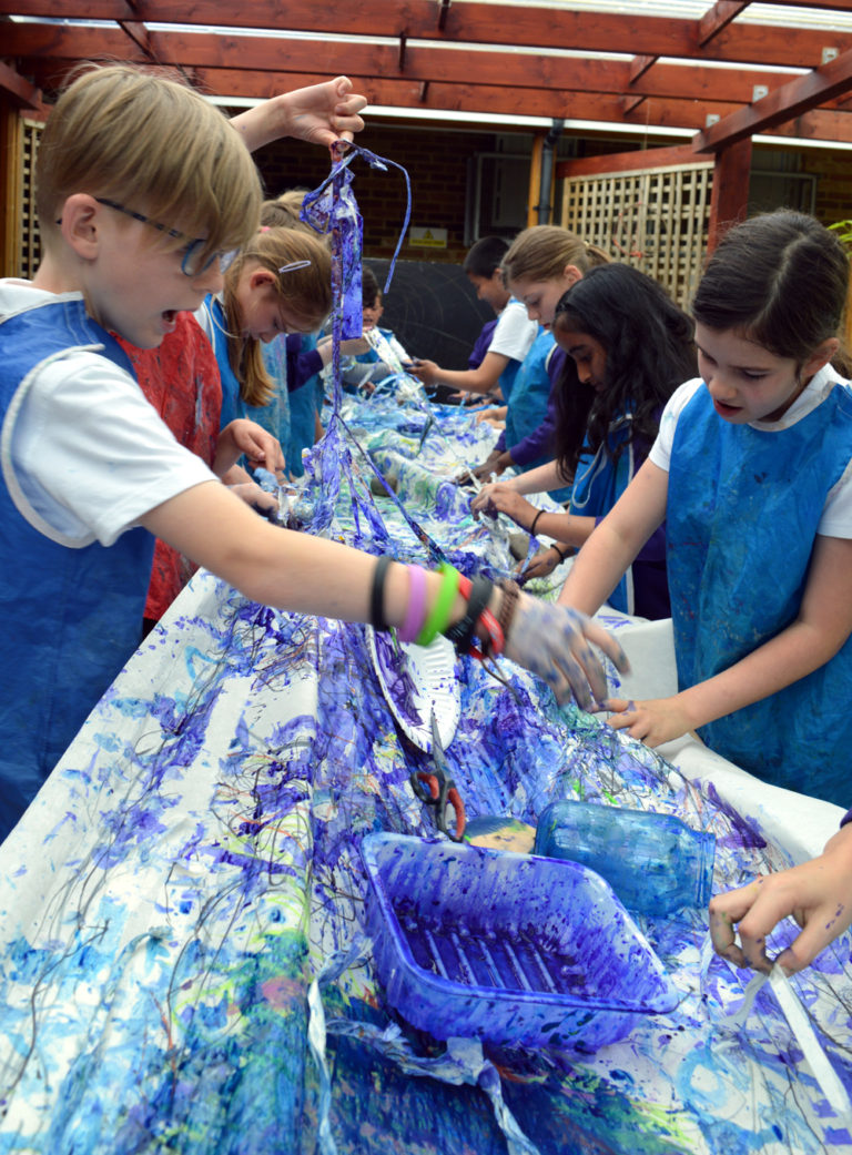 Our River – Year Five Pupils Build a Communal Drawing in Four Steps