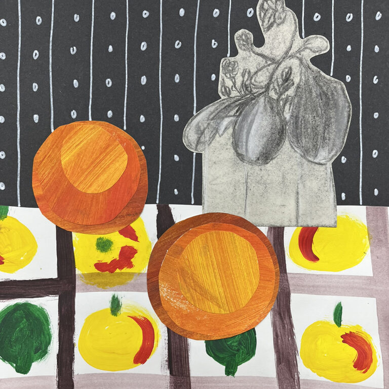 Cut Paper Collage Still Life