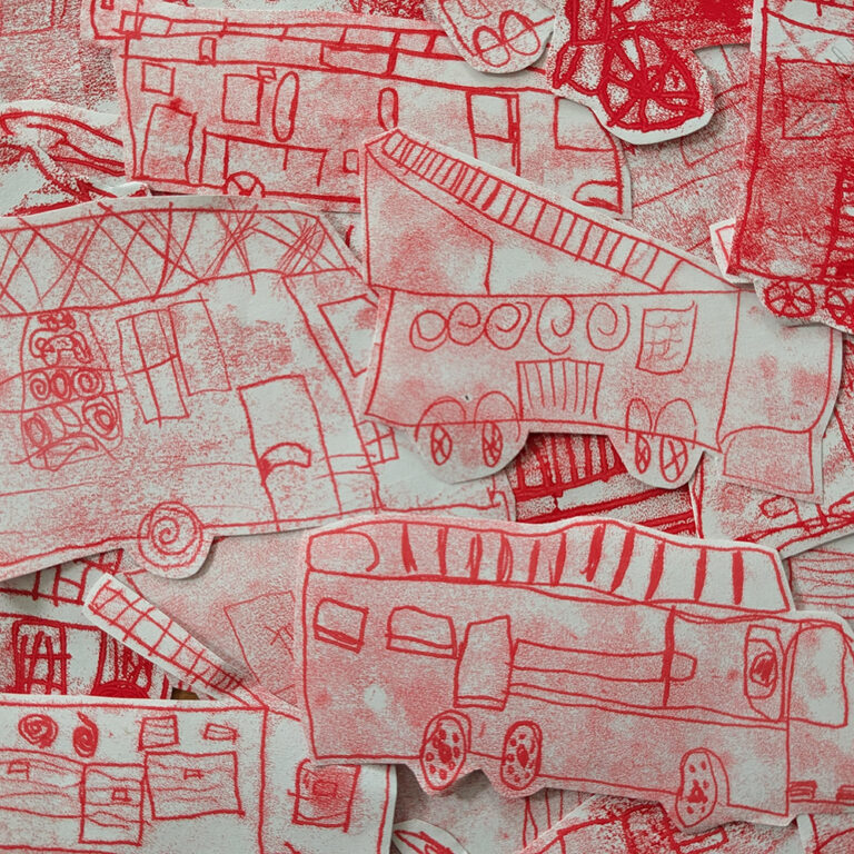 Adapting AccessArt: Monoprint and Painting: The Great Fire of London