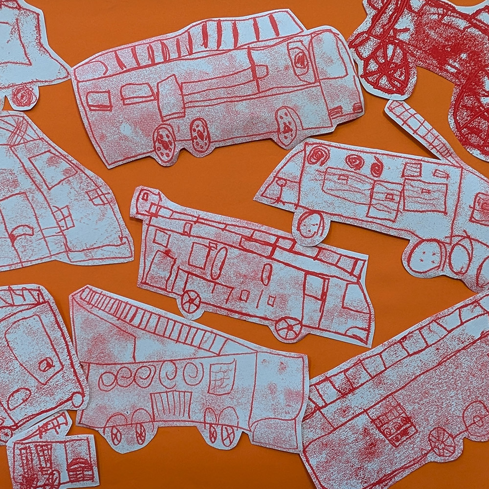 Adapting AccessArt: Monoprint and Painting: The Great Fire of London